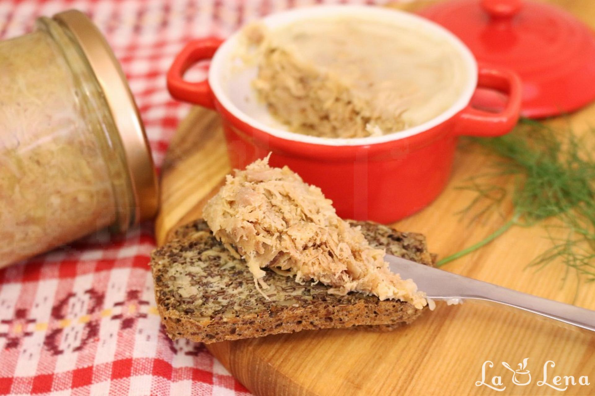Pate de pui cu zdrențe - sau Rillettes de Pui - LaLena.ro